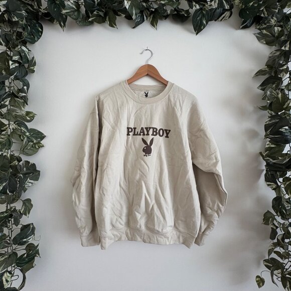 PLAYBOY | Sweaters | Playboy Logo Graphic Ls Crewneck Pullover ...